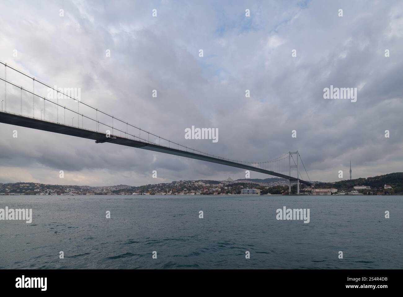 View of the July 15 Martyr's suspension bridge on Bosphorus strait ...