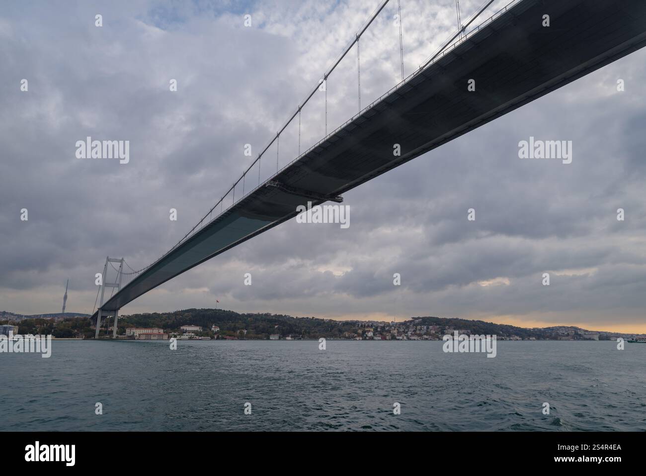 View of the July 15 Martyr's suspension bridge on Bosphorus strait ...