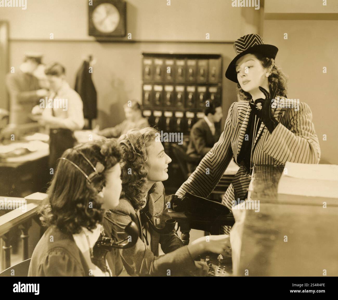 Actress Rosalind Russel in the movie His Girl Friday, USA 1940 Stock ...