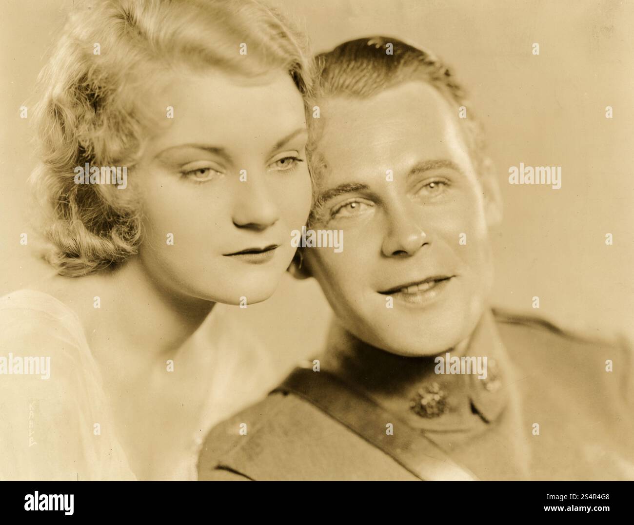 Actors John Garrick and Helen Chandler in the movie The Sky Hawk, USA ...