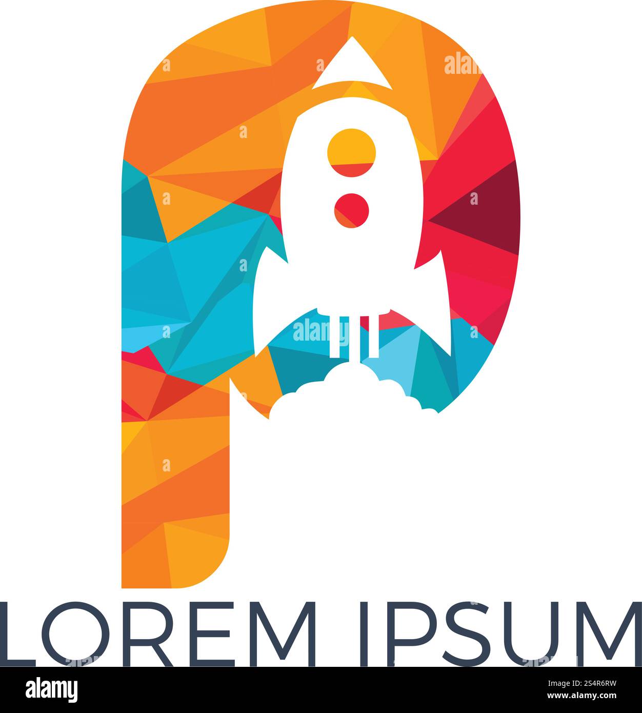 Letter P Rocket Logo Design. Letter P Logo With Rocket Launch Inside Stock Vector Image & Art ...