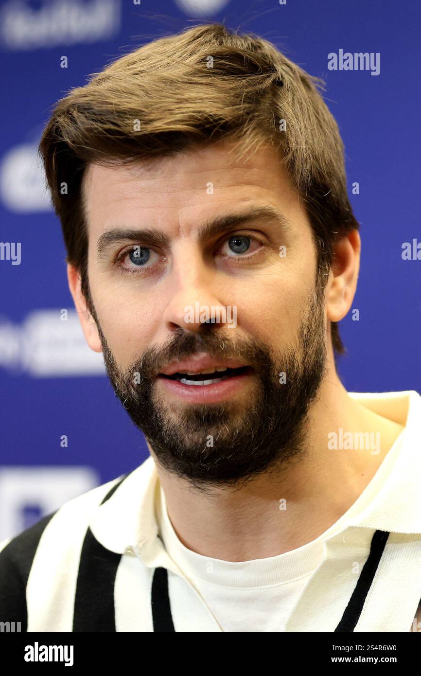 Torino, Italy. 12th Jan, 2025. Former player Gerard Pique looks on ...