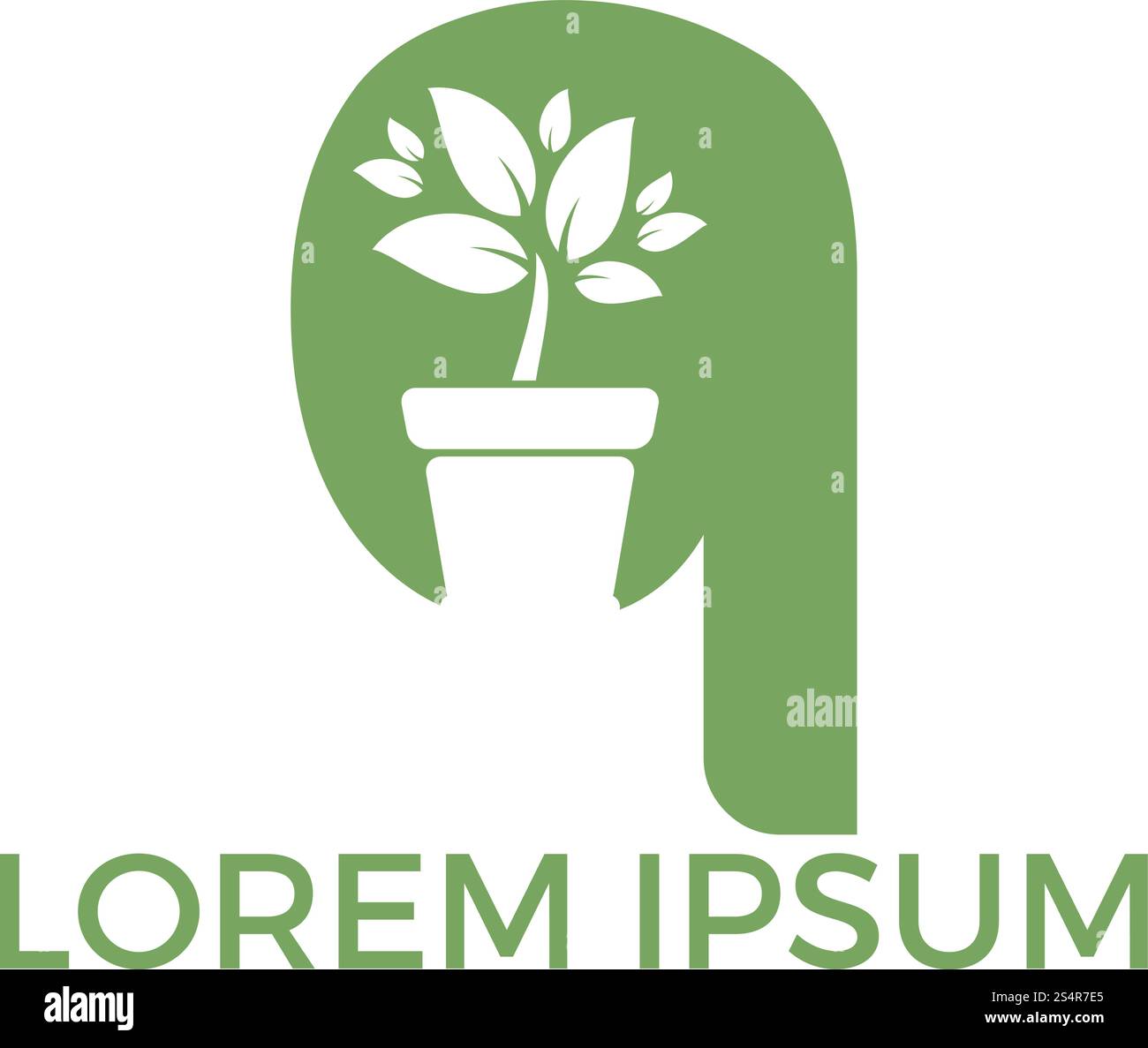 Flower pot and alphabet Q logo design. Plant alphabet Q and flowerpot ...