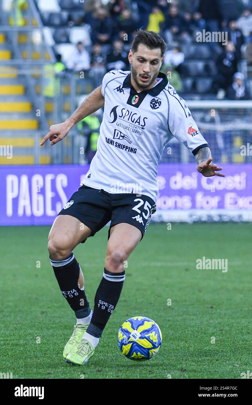 La Spezia, Italy. 12th Jan, 2025. Filippo Bandinelli (Spezia) during ...