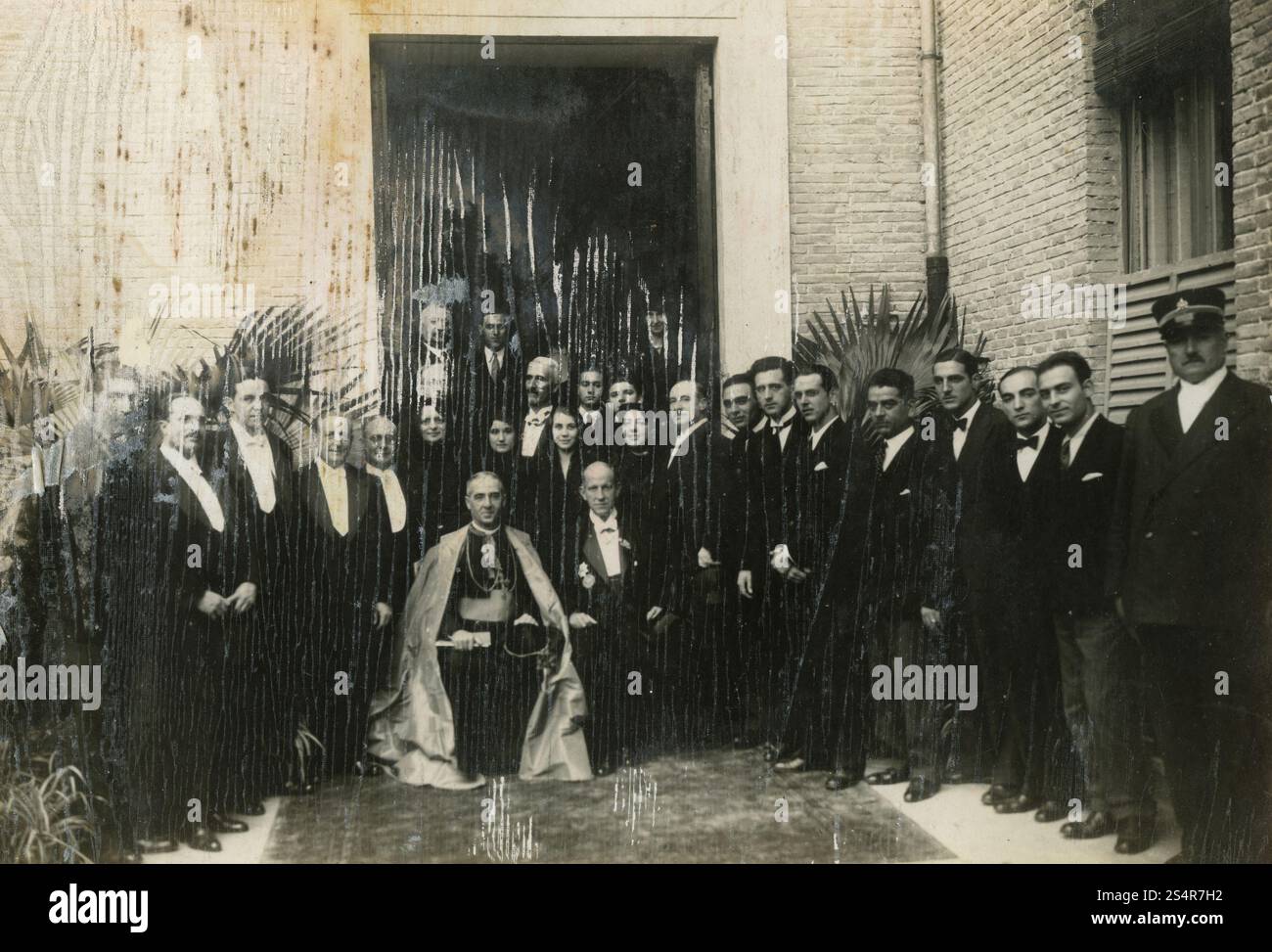 High Catholic priest having a group photo, Vatican City 1930s Stock ...