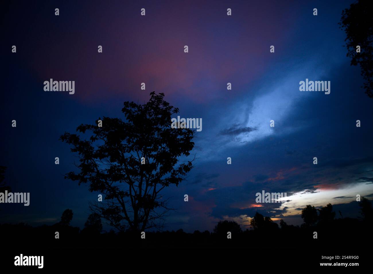 the landscape near the city of Amnat Charoen in the Provinz Amnat ...