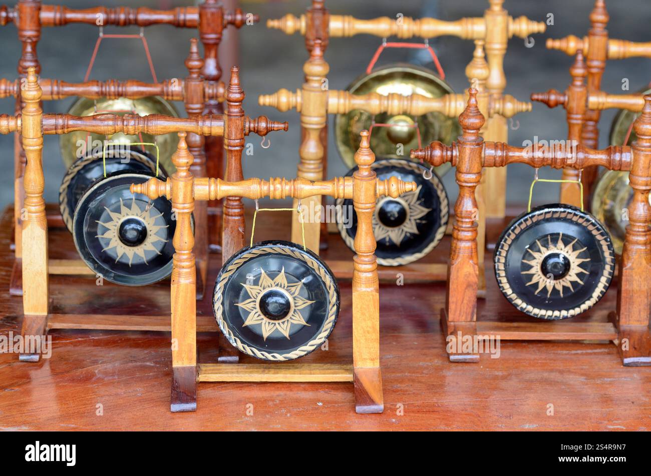 a Gong Shop at the Village of Phibun Mangsahan in the provinz of Ubon ...