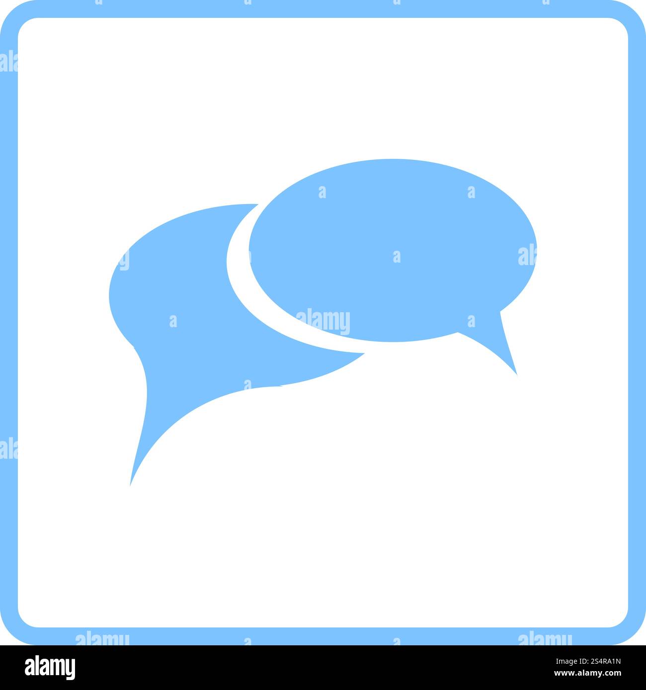 Chat Icon. Blue Frame Design. Vector Illustration Stock Vector Image ...