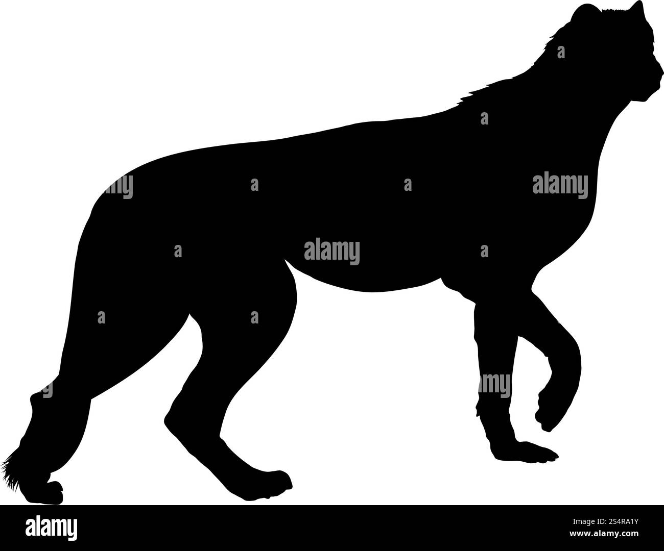Leopard Silhouette. Highly Detailed Smooth Design. Vector Illustration ...