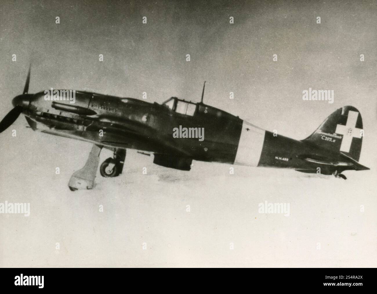 Italian fighter plane Macchi C.205 N, Italy 1940s Stock Photo - Alamy