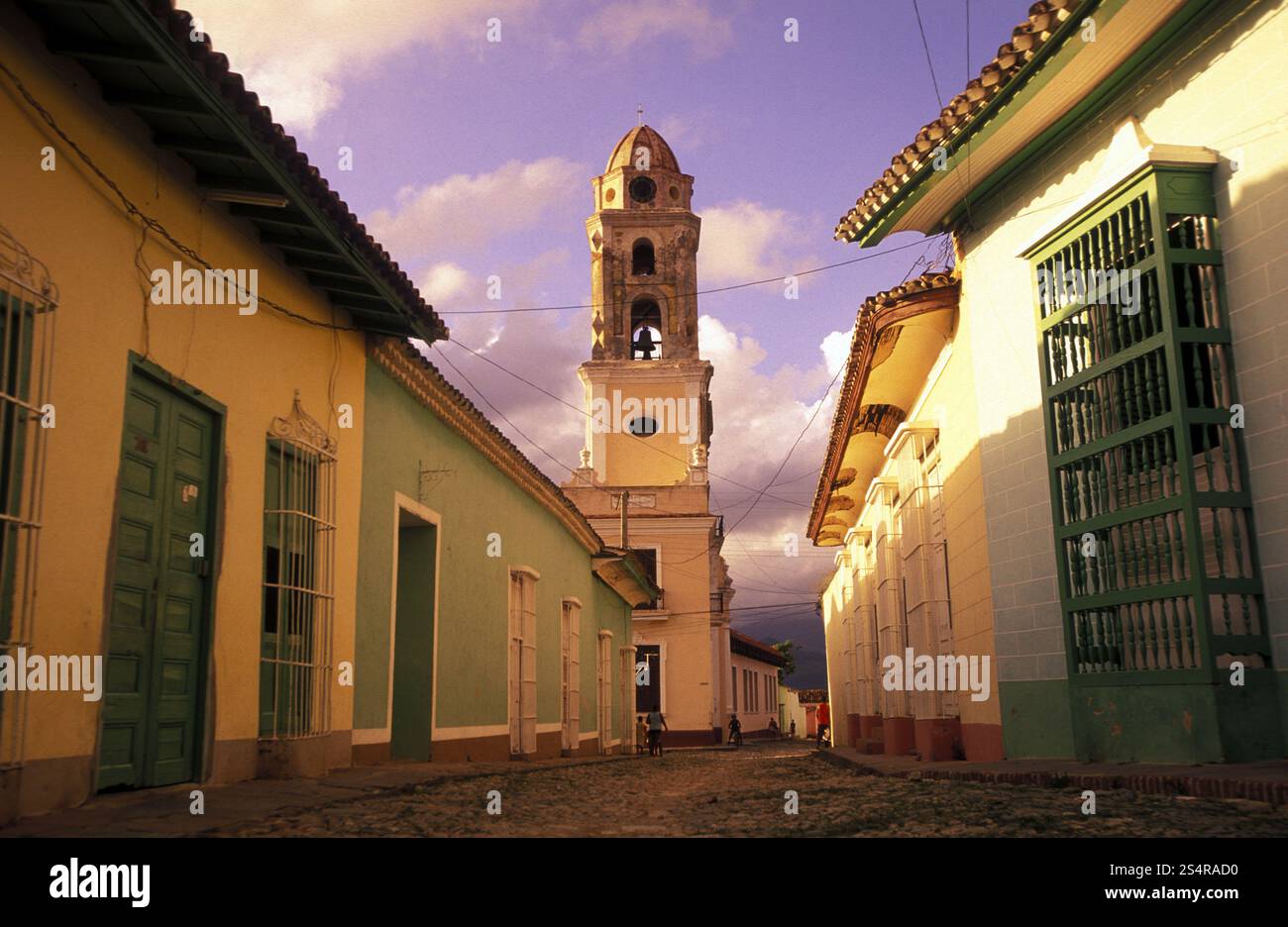 the church the old Town of the Village of trinidad on Cuba in the ...