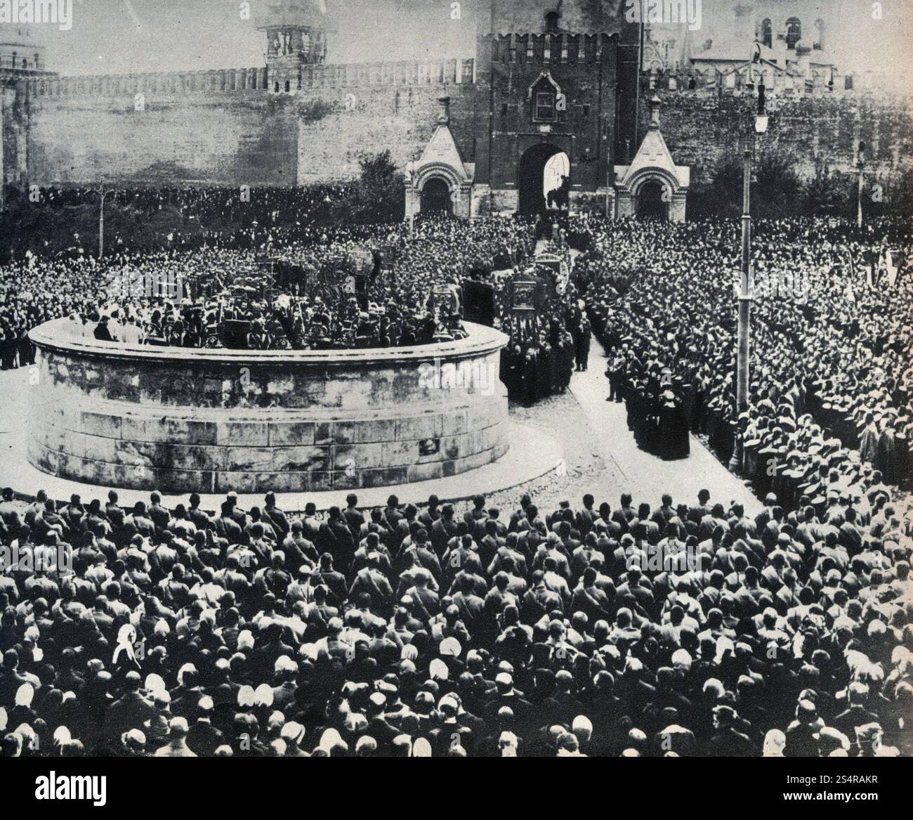Mass preaching on the Red Square during the Russian Revolution, Moscow ...