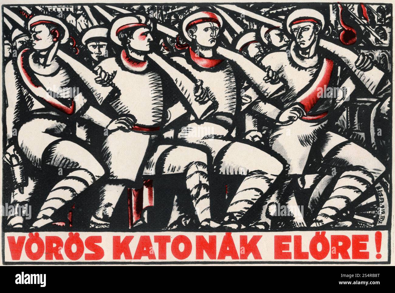 Red Soldiers Go On! Hungarian Revolution propaganda poster by Hungarian ...