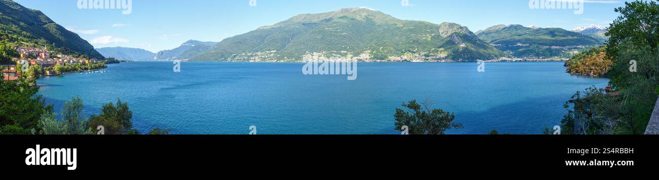 Lake Como (Italy) summer view from shore. Panorama Stock Photo - Alamy