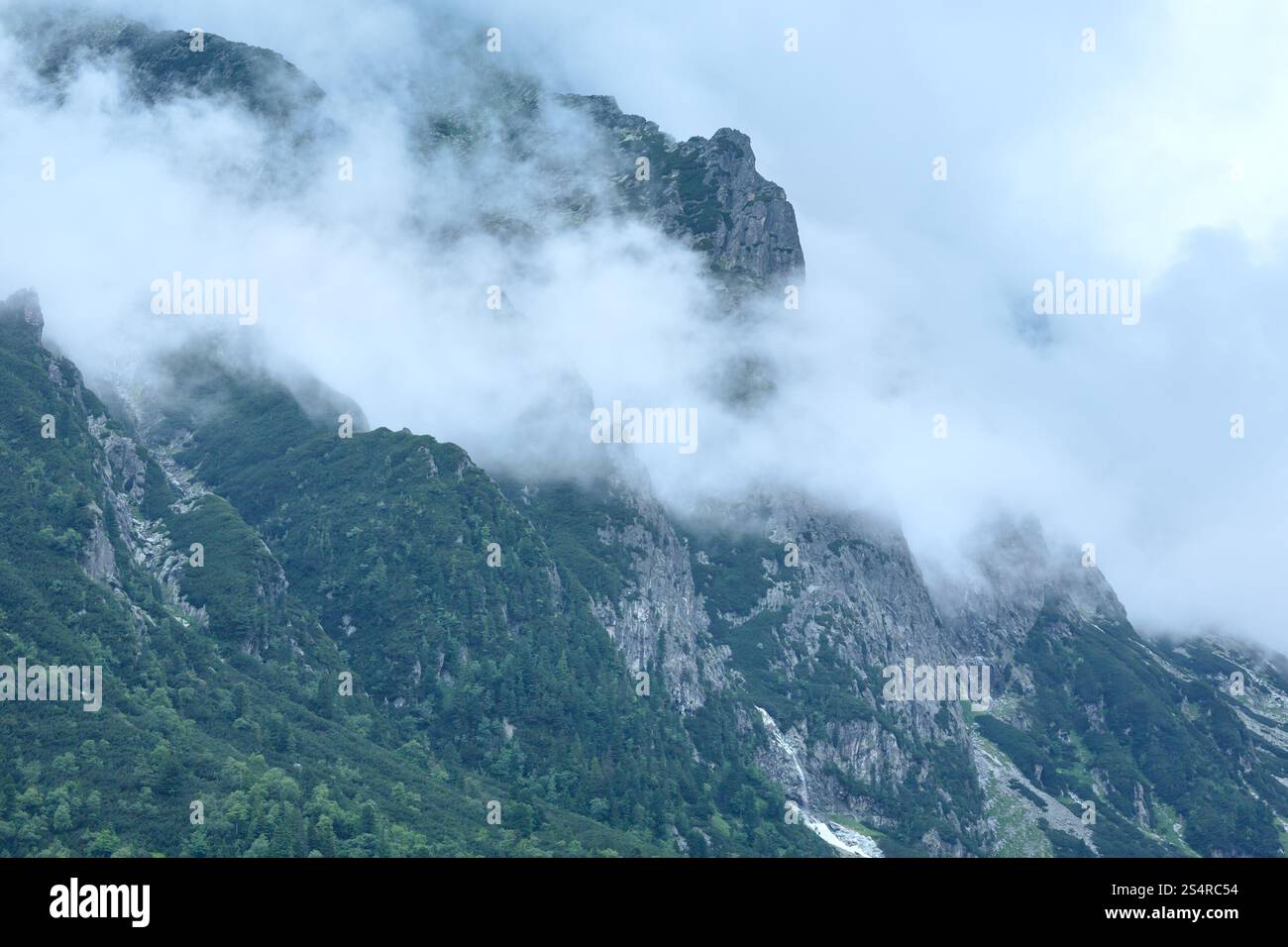 The Great Cold Valley (Velka Studena dolina) summer cloudy view. High ...