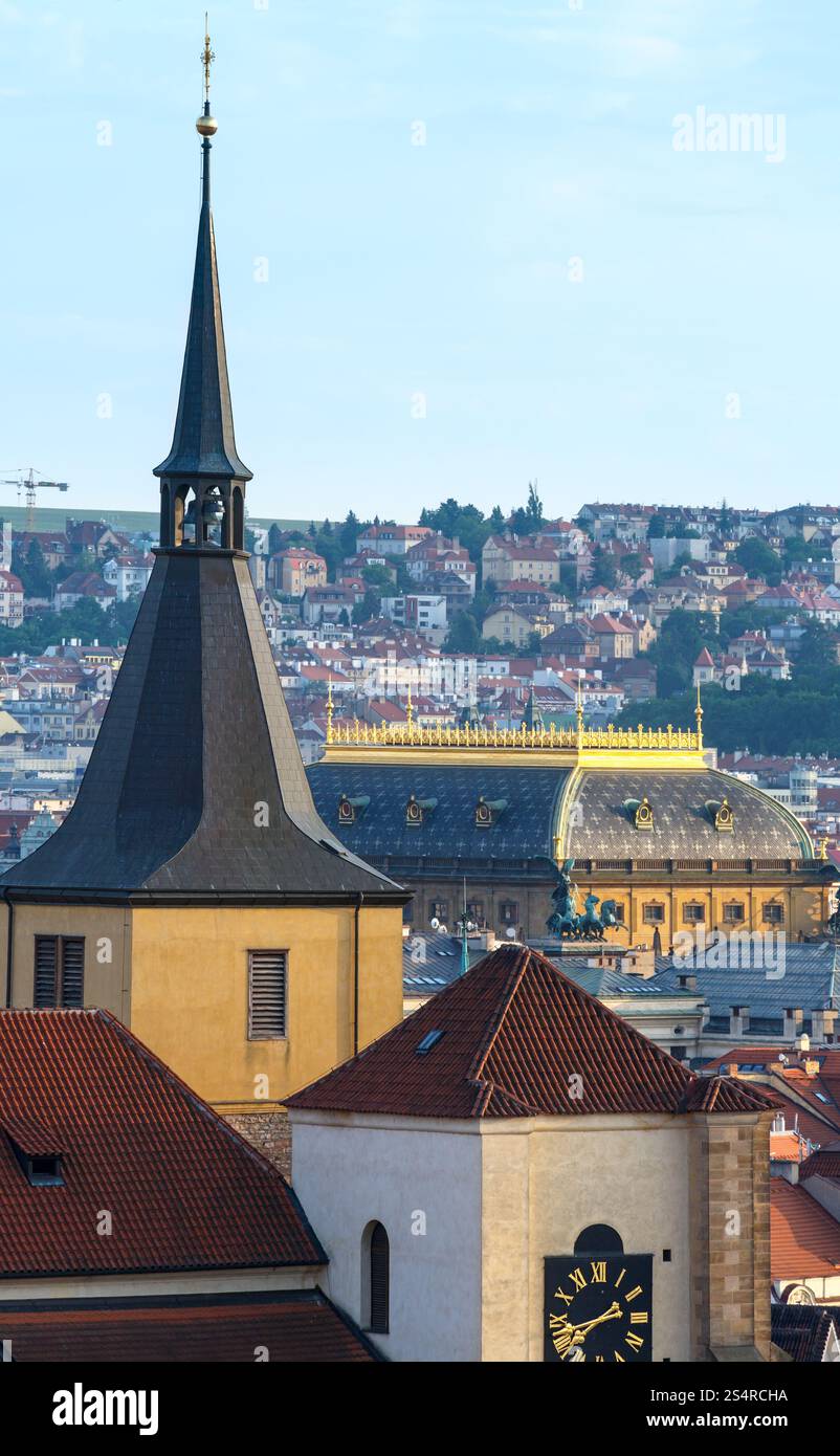 Prague City evening top view (Czech Republic Stock Photo - Alamy