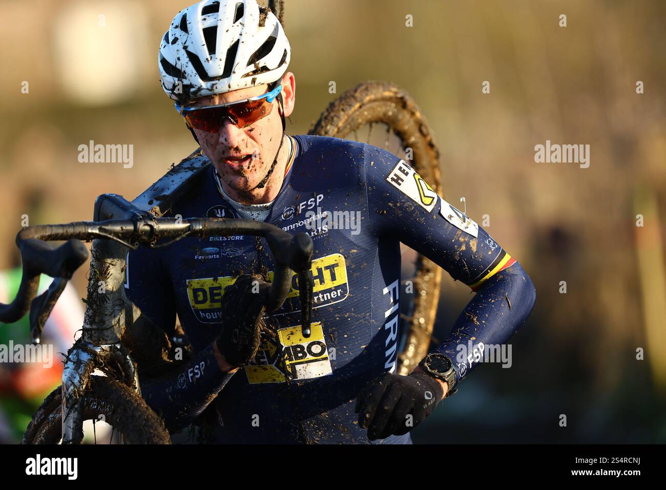 Otegem, Belgium. 13th Jan, 2025. Belgian Toon Aerts pictured in action ...