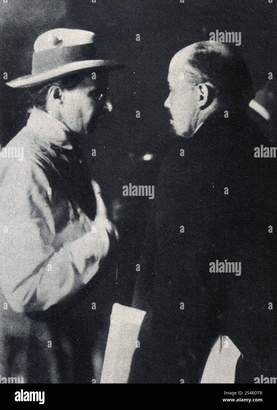 Russian revolutionary leader Lenin talking to an American journalist ...