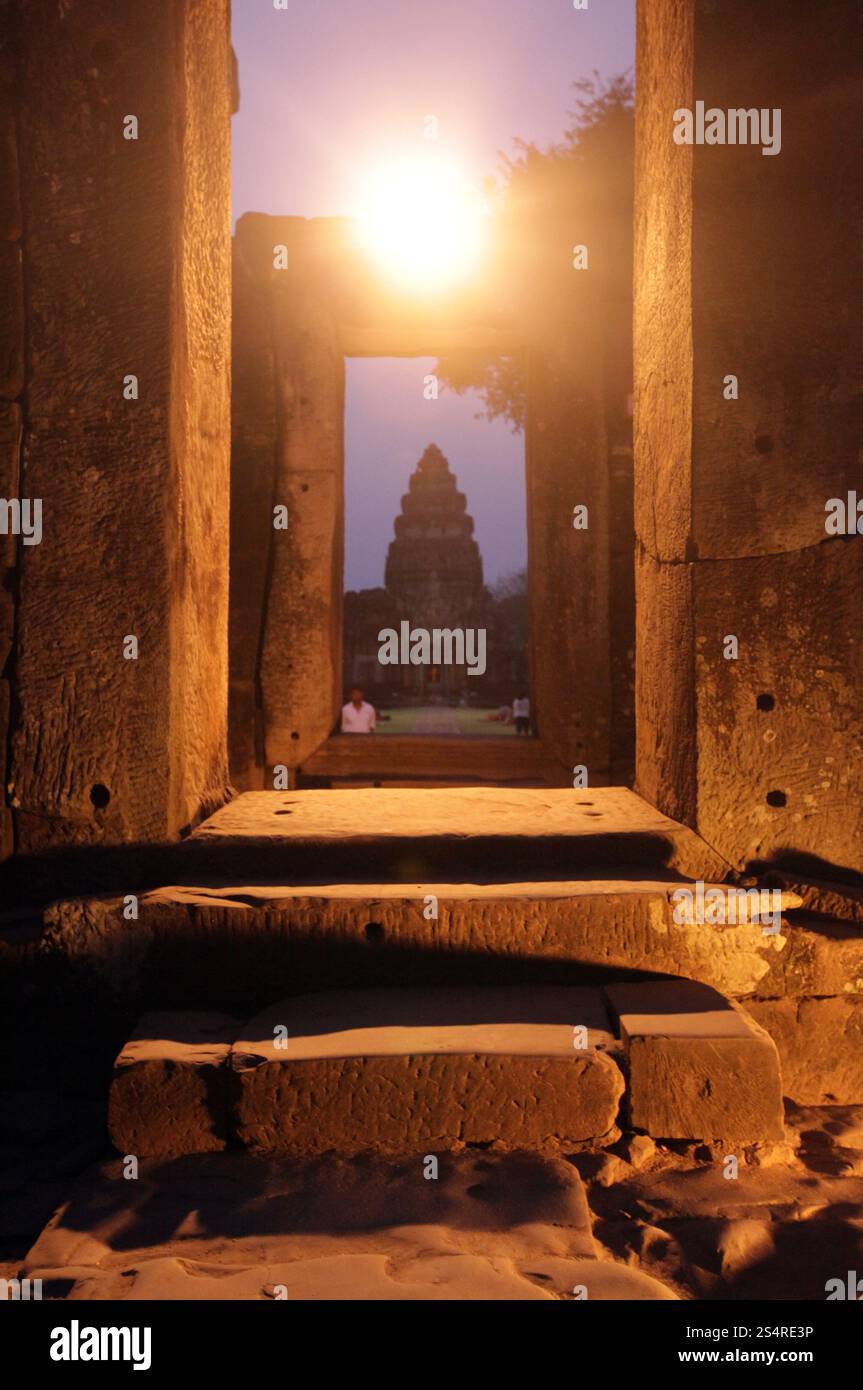 the Khmer temples of Phimai near the city of Khorat in the Province of ...