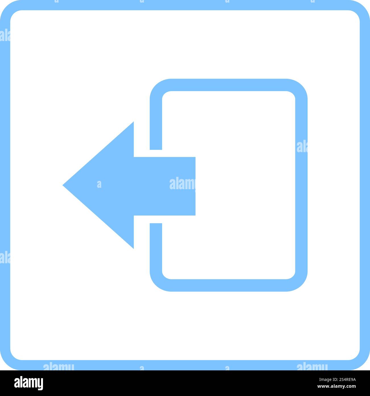 Exit Icon. Blue Frame Design. Vector Illustration Stock Vector Image & Art - Alamy