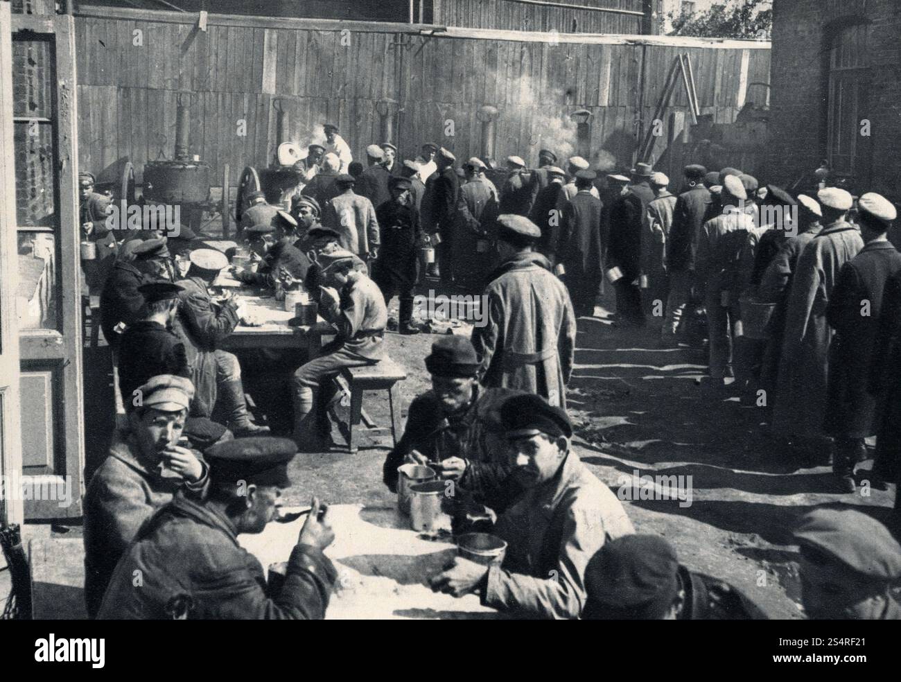 Distribution of food to the population during the Russian October ...