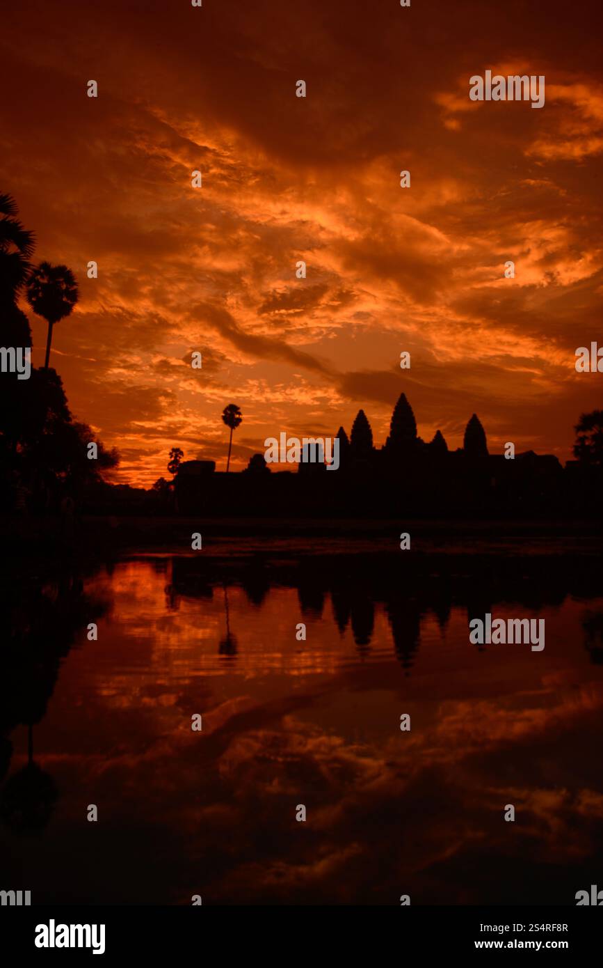 The Angkor Wat in the Temple City of Angkor near the City of Siem Riep ...