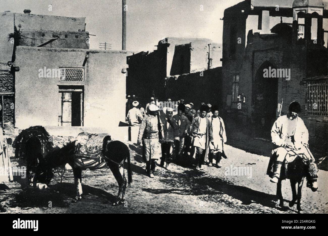 Group of Turkmen shepherds during the Russian October Revolution, 1918 ...