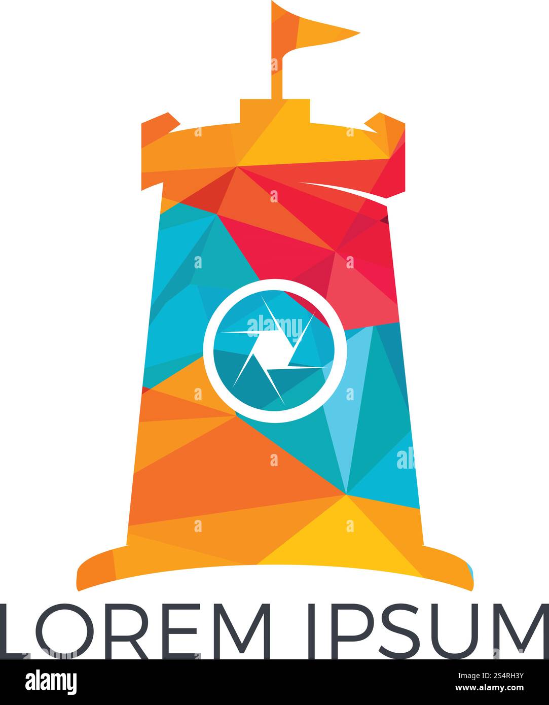 Fort Camera Logo Design. Castle Camera Logo Design Template Stock ...