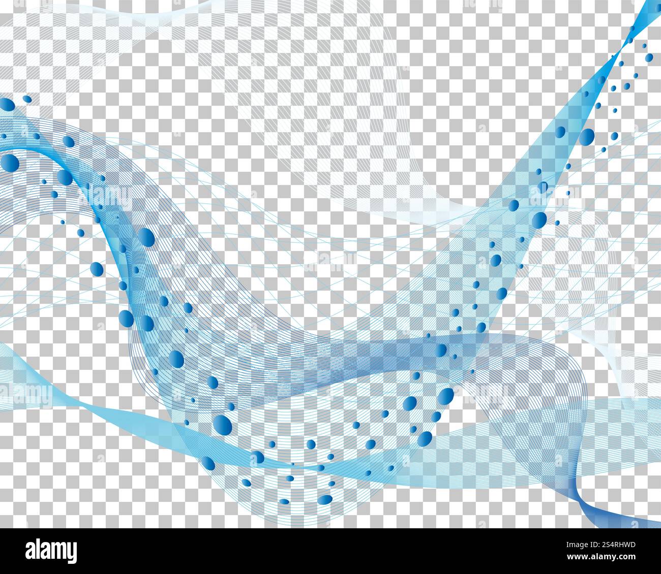 Abstract water background with transparency grid on back. Vector ...
