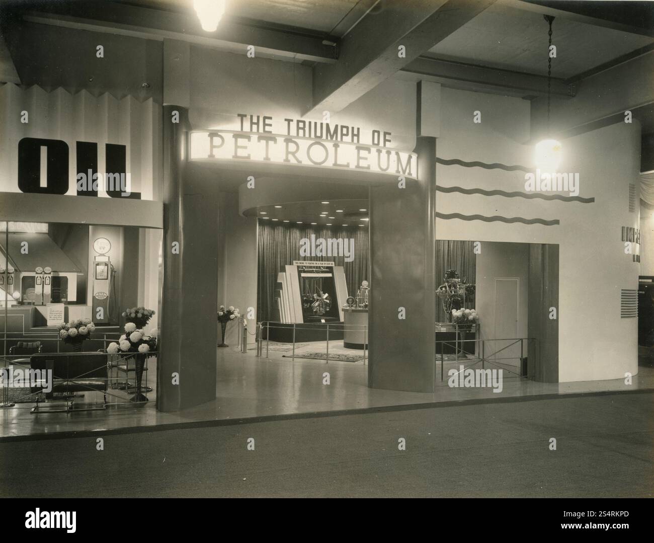 The stand of Imperial Oil at the Petroleum Fair, Canada 1930s Stock ...