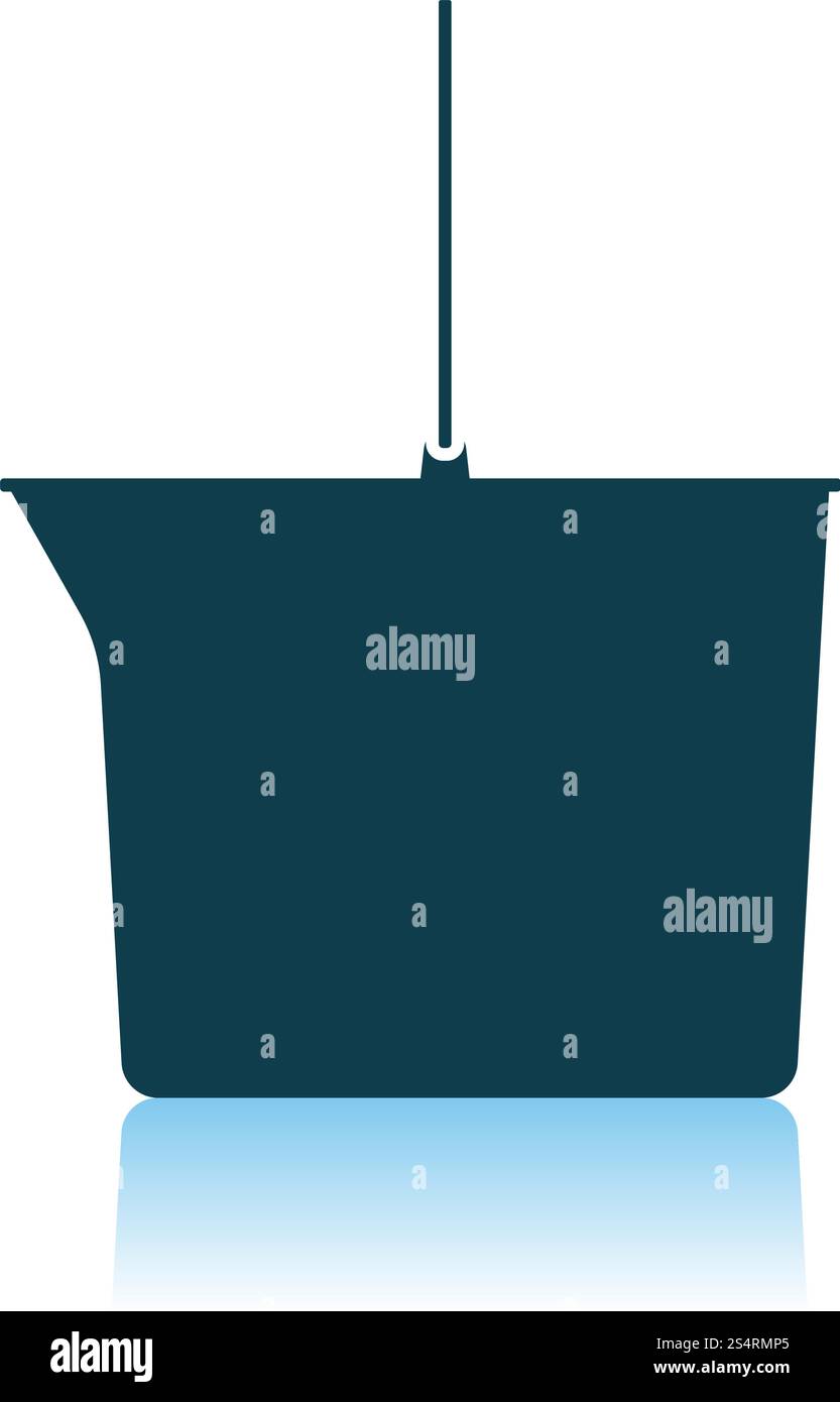 Icon Of Bucket. Shadow Reflection Design. Vector Illustration Stock ...