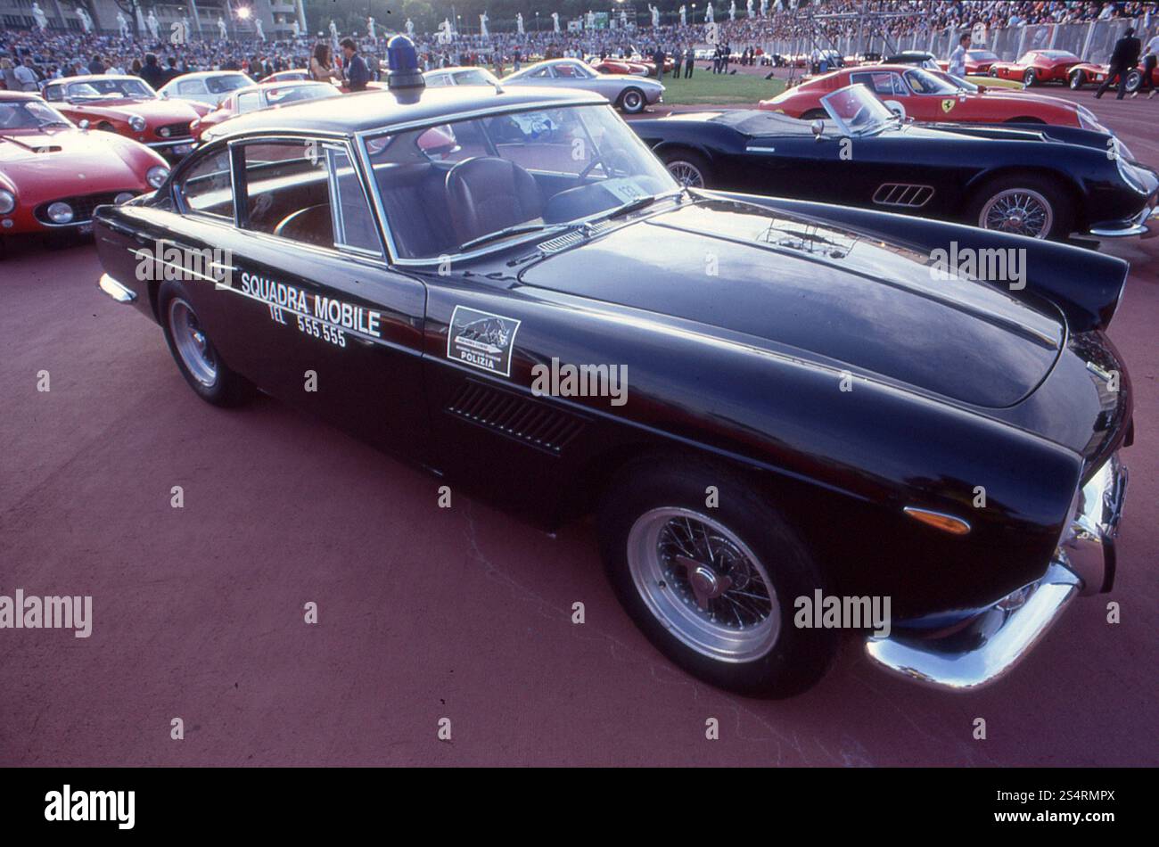 Ferrari Police car at a vintage car rally, Italy 1990s Stock Photo - Alamy