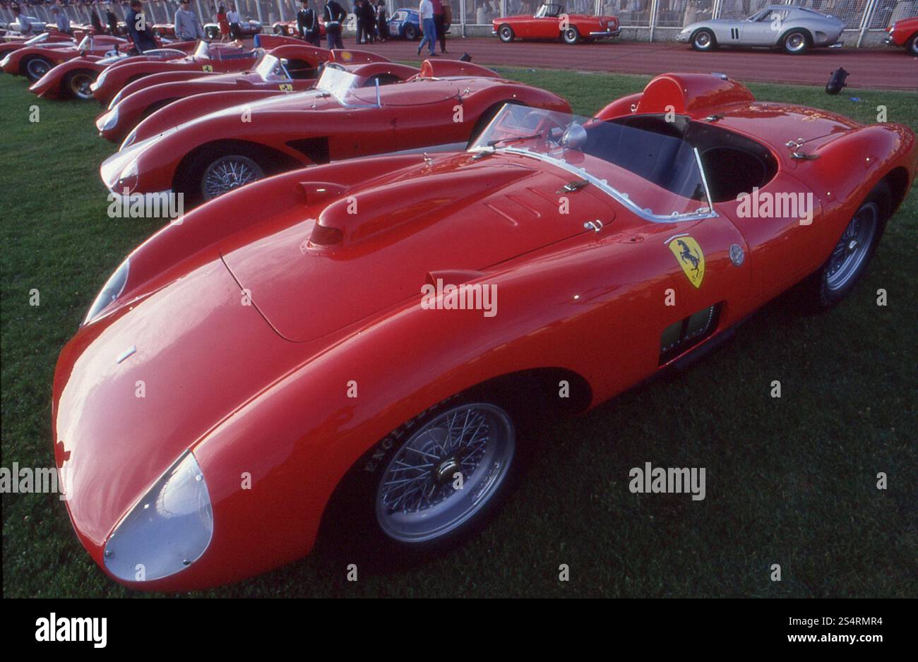 Ferrari cars at a vintage car rally, Italy 1990s Stock Photo - Alamy