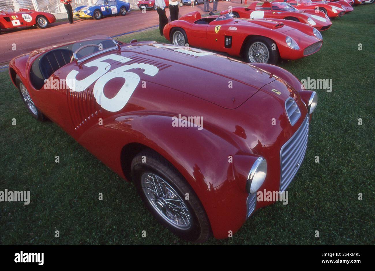 Ferrari cars at a vintage car rally, Italy 1990s Stock Photo - Alamy