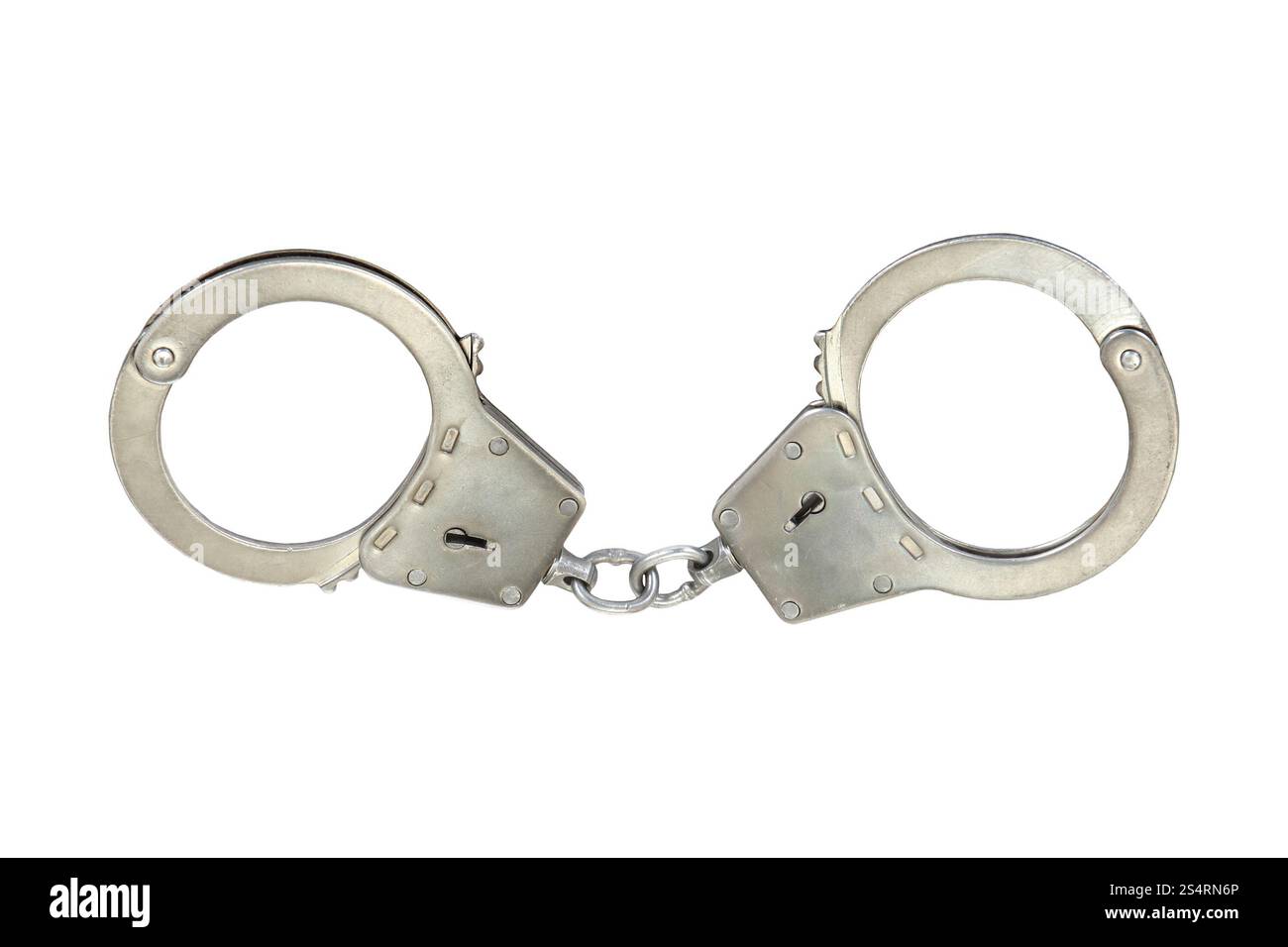 Handcuffs Isolated on the White Background Stock Photo - Alamy
