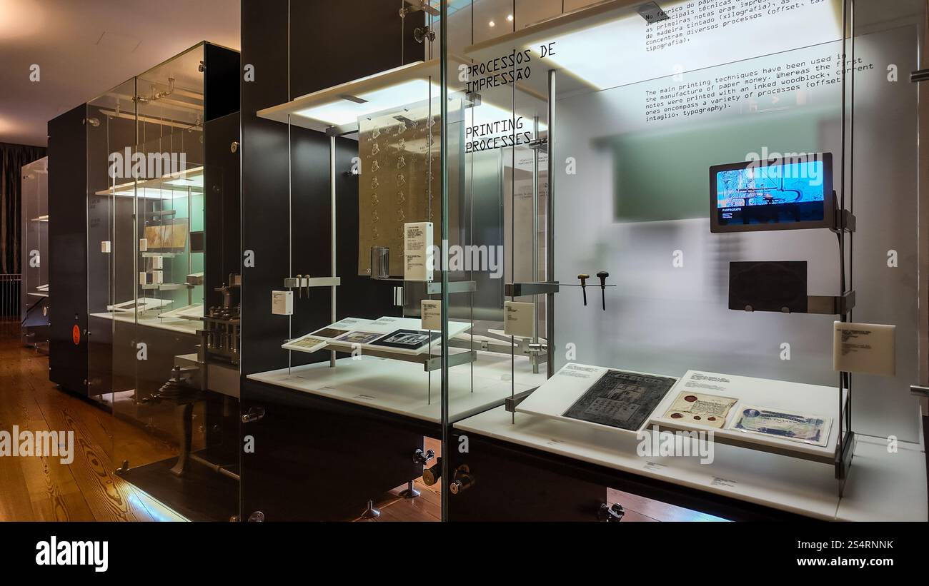 The interior of the Money Museum (Museu do Dinheiro) in Lisbon ...