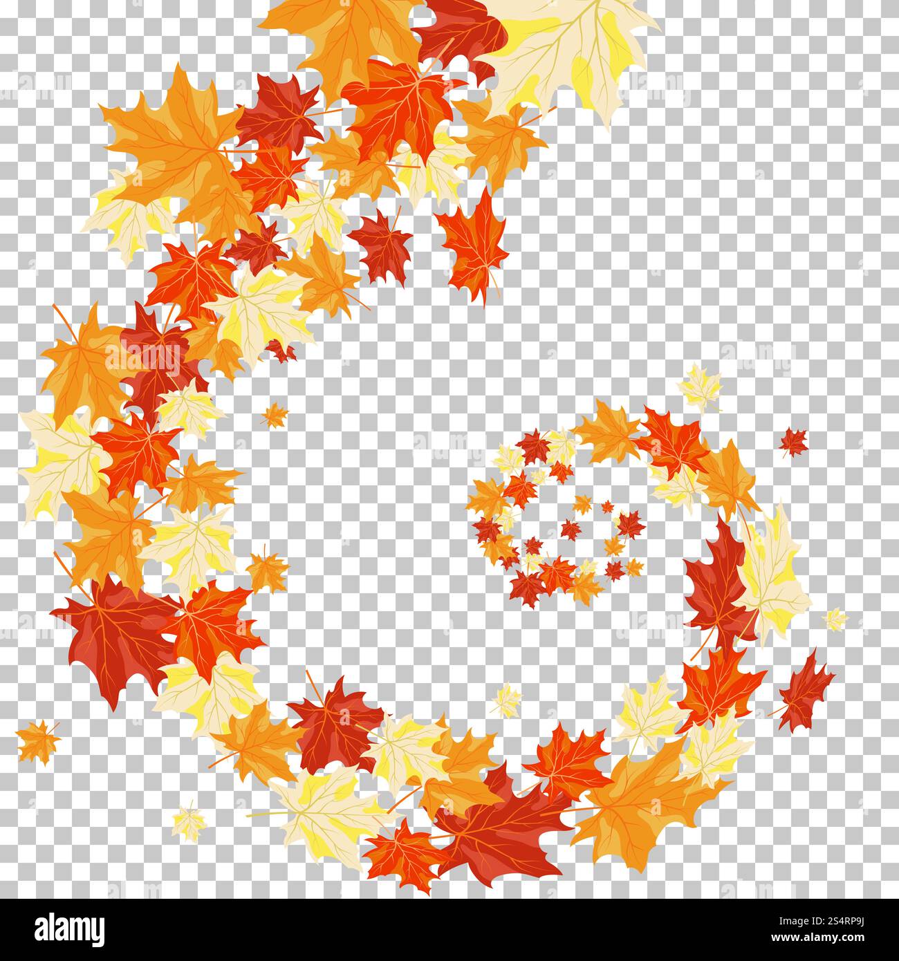 Autumn maples falling leaves background. Vector illustration Stock ...