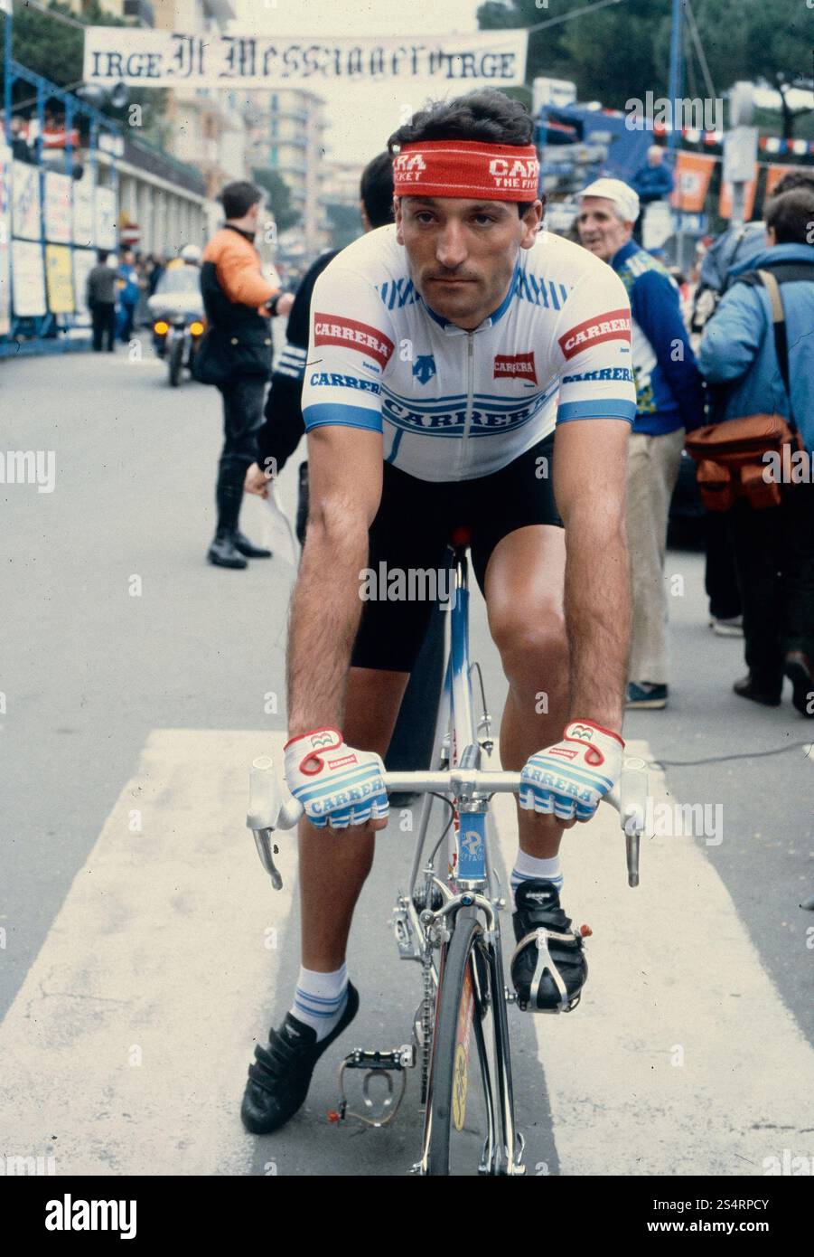Italian professional road bicycle racer Guido Bontempi, Italy 1980s ...