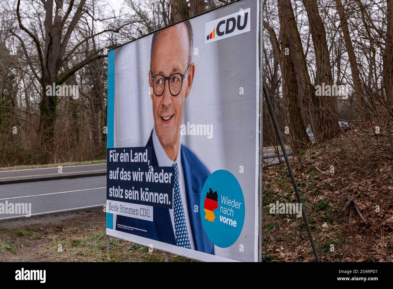 Winterwahlkampf 2025 Friedrich Merz auf CDU-Wahlplakat 13.01.25 ...