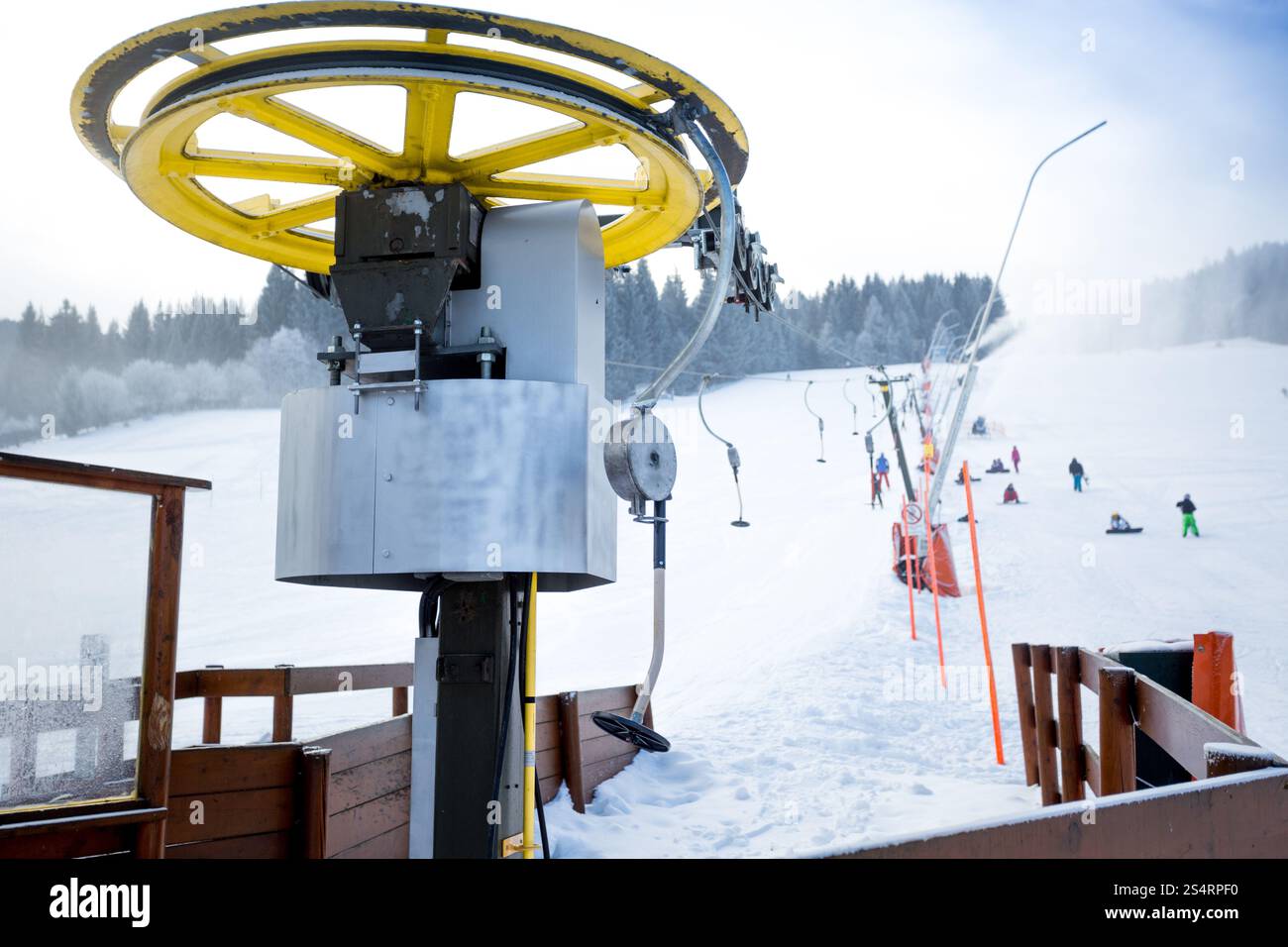 Riding chair lift on alps hi-res stock photography and images - Alamy