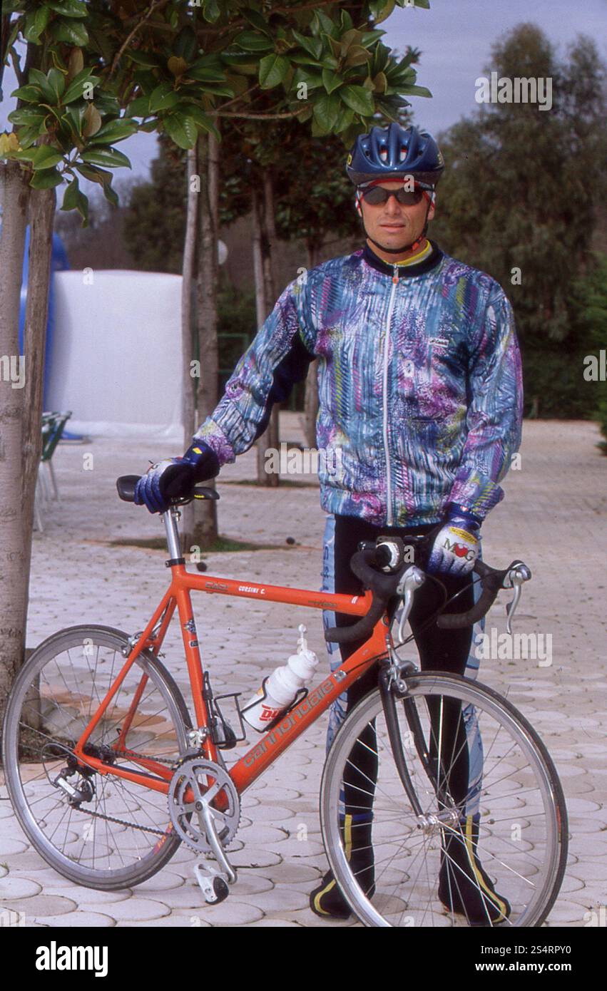 Italian triathlon athlete Cristiano Corsini, Italy 1990s Stock Photo ...