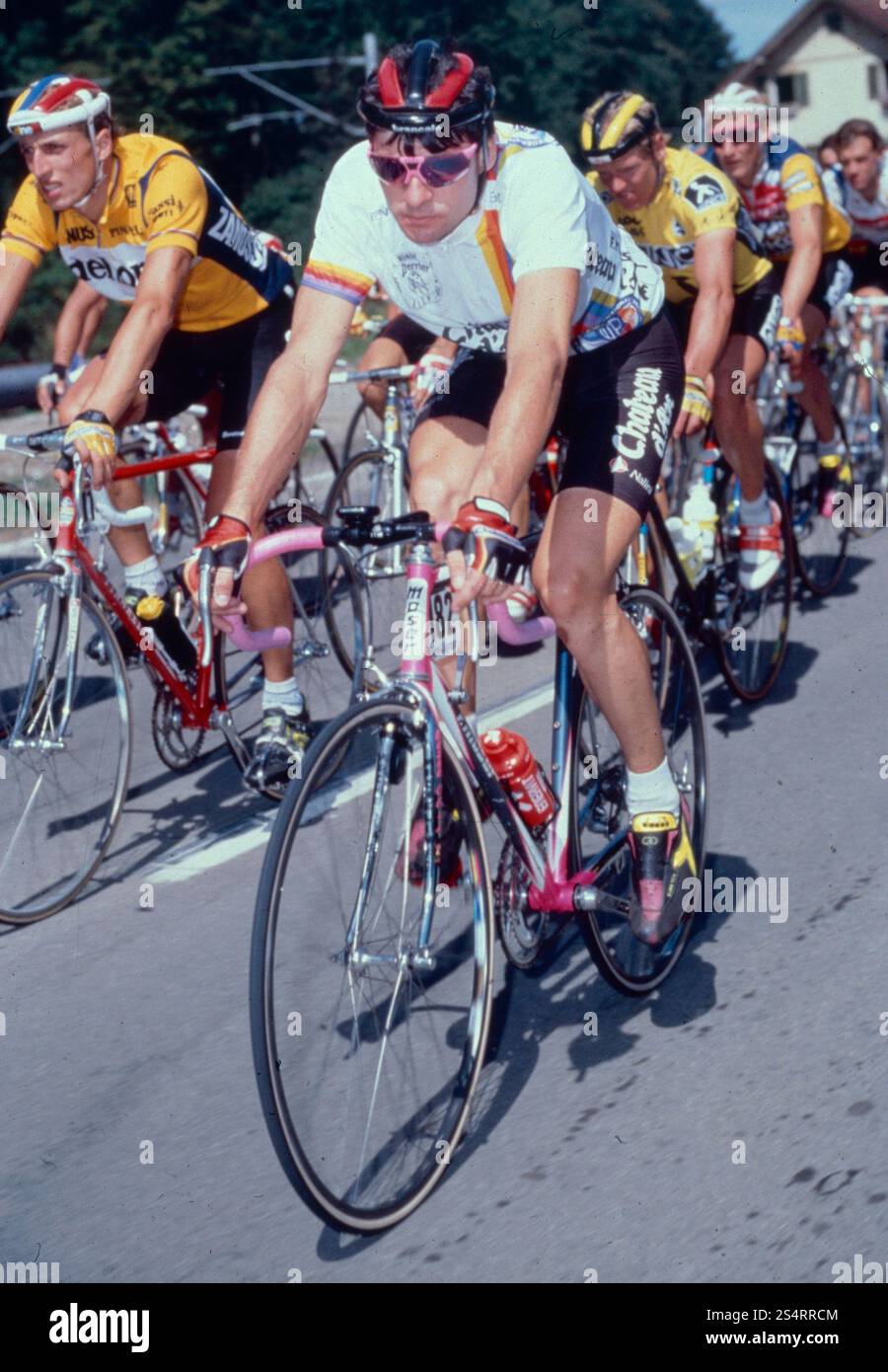 Italian professional road bicycle racer Gianni Bugno, 1980s Stock Photo ...