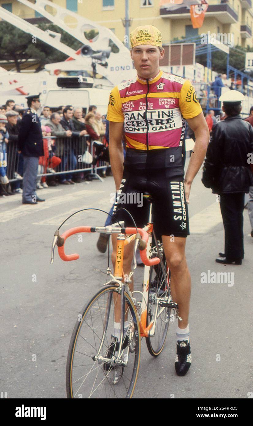 Italian professional road bicycle racer Roberto Conti, Italy 1980s ...