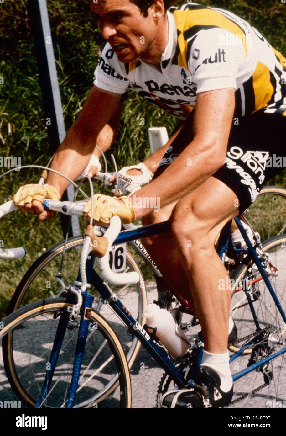 French professional road bicycle racer Bernard Hinault, 1980s Stock ...