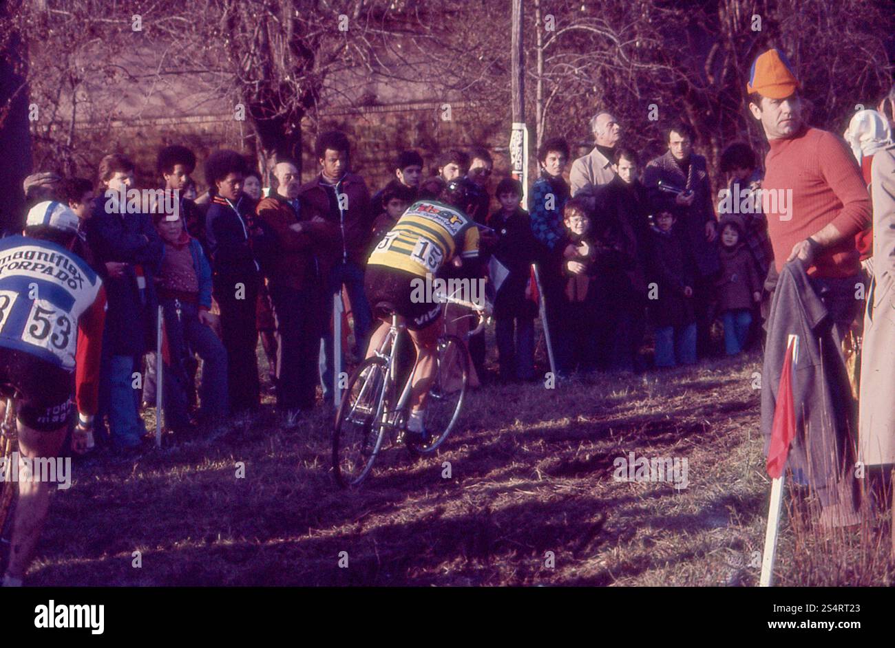 Off road cycling competition, Italy 1980s Stock Photo - Alamy