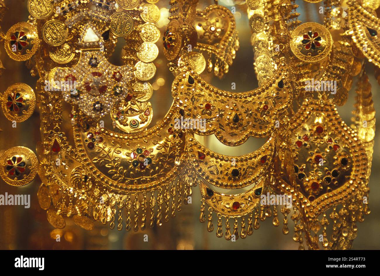 a Gold shop the souq or Market in the old town in the city of Dubai in ...