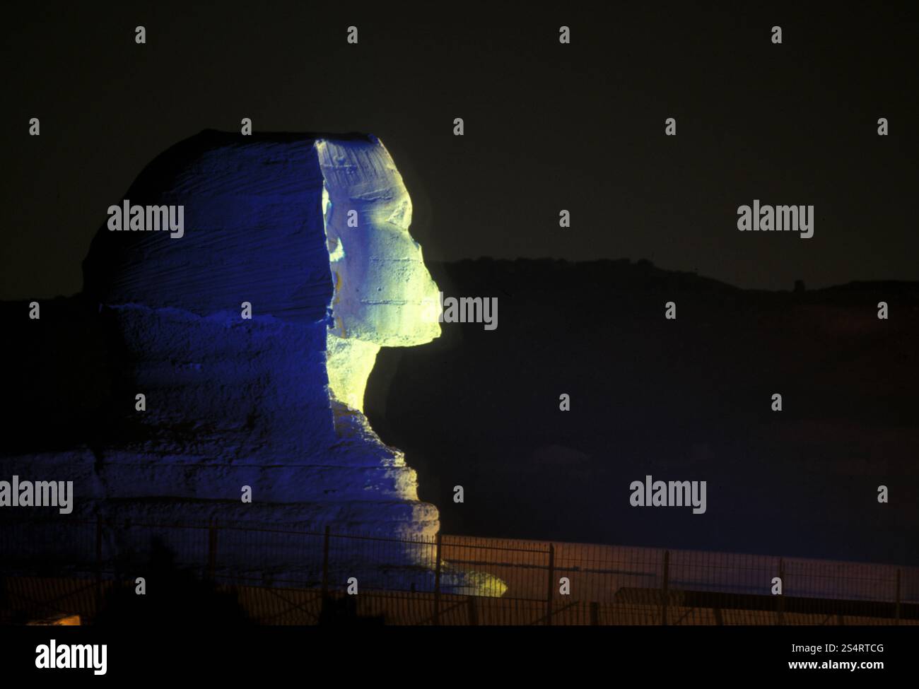 the sphinx at the Pyramids of Giza near the city of Cairo in Egypt in ...