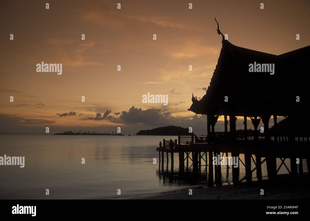 The Beach at Pantai Cenang on the coast of Langkawi Island in the ...
