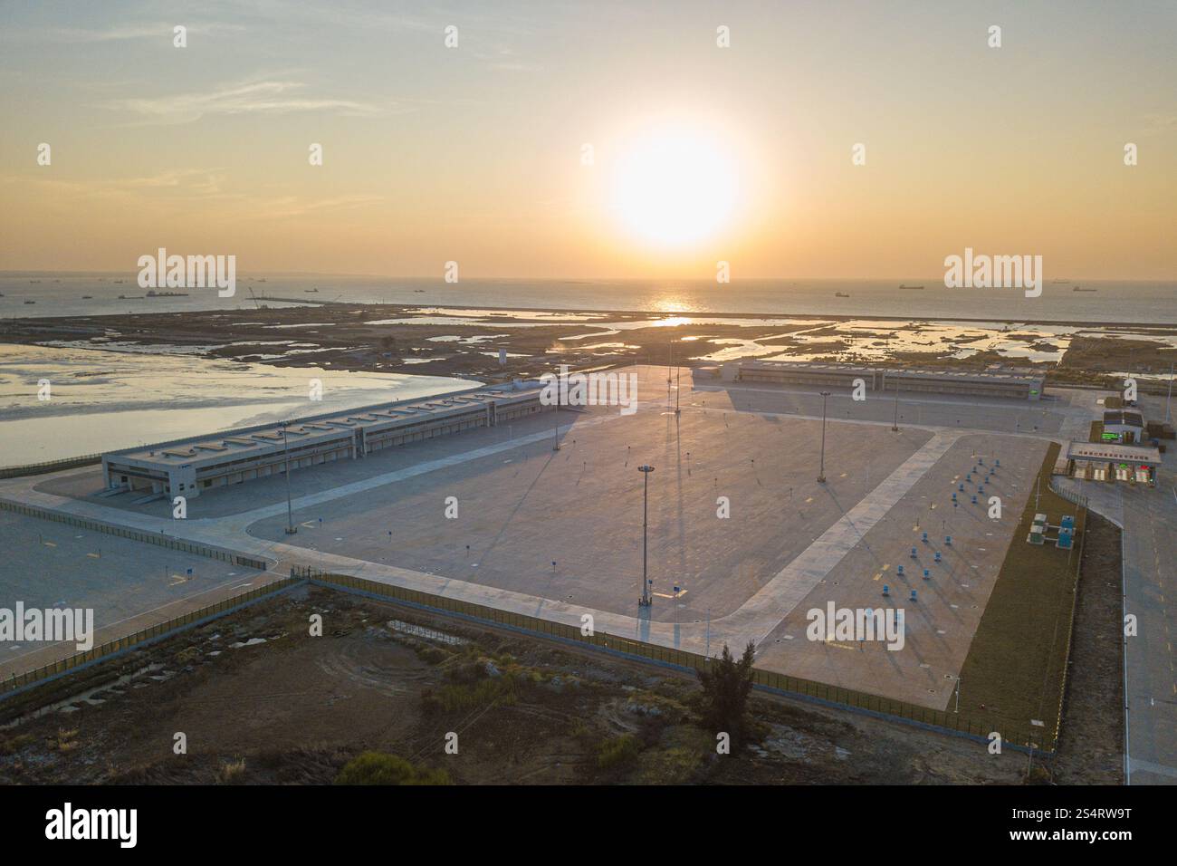 Yangpu, China's Hainan Province. 12th Jan, 2025. An aerial drone photo ...