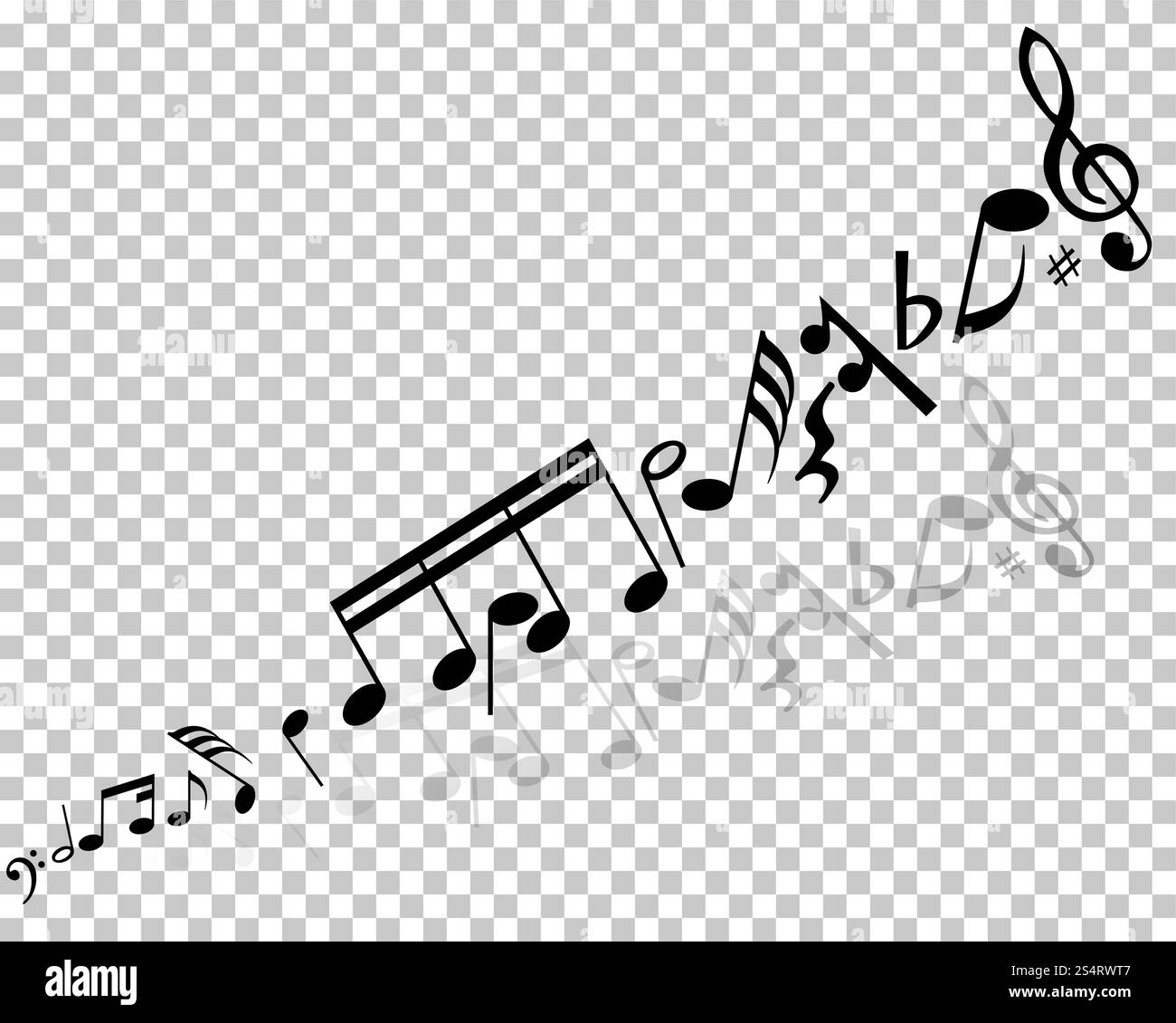Vector Notes Design With Transparency Grid on Back. Vector Illustration ...